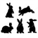 Wall Decorations (Rabbit / Black) - Wall stickers - Wall Decorations ...