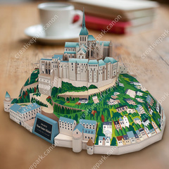 Mont-Saint-Michel, France - Europe - Architecture - Paper Craft - Canon ...