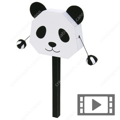 Japanese Pellet Drum (Panda) - Play - Educational - Paper Craft - Canon ...