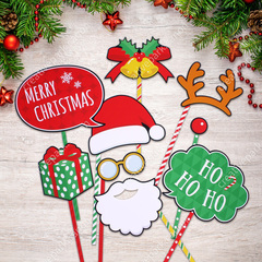 Photo Booth Props (Christmas 01) - Photo booth props - Event - Paper ...