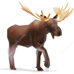 Moose (Male, Standing) - Americas - Realistic Crafts/Animals - Paper ...