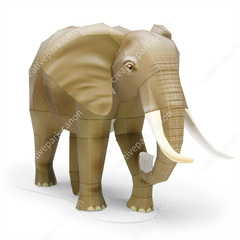 Elephant (Male, Walking) - Africa - Realistic Crafts/Animals - Paper ...