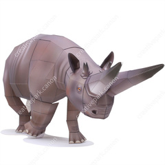 Arsinoitherium - Prehistoric Animals - Realistic Crafts/Animals - Paper ...