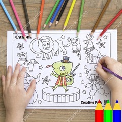 Coloring (Park / Circus) - Coloring - Collaboration - Paper Craft ...