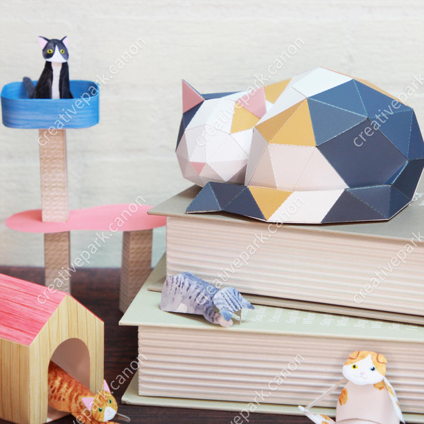 Papercraft Calico Cat In 2020 Paper Crafts Papercraft