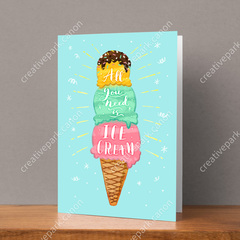 Ice Cream - 7"x10" - Greeting Cards - Card - Canon Creative Park