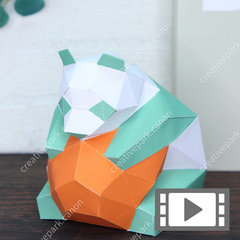Polygon (Panda / Green) - Beginner Series - Animals - Paper Craft ...