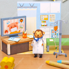 Miniature doll set (Monkey / Doctor) - Miniature world - Toys - Paper ...