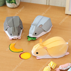 Three hamsters - Pet Series - Animals - Paper Craft - Canon Creative Park